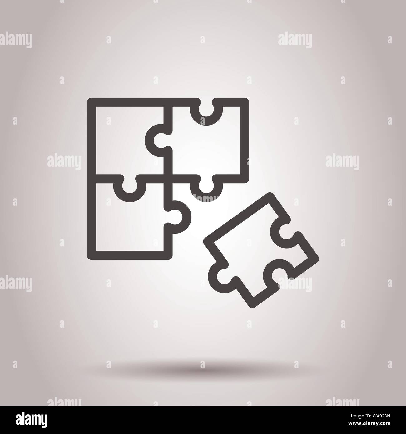Puzzle pieces icon icon vector hi-res stock photography and images - Alamy