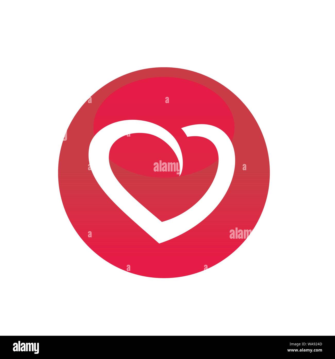 Circle With Heart Symbol, Icon, Logo Element Stock Vector Image & Art ...