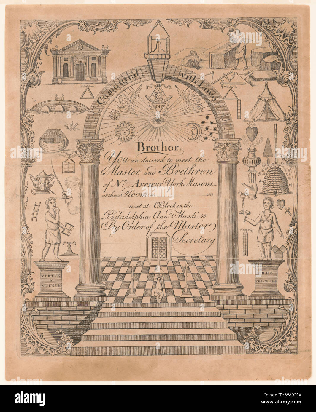 Masonic certificate hi-res stock photography and images - Alamy