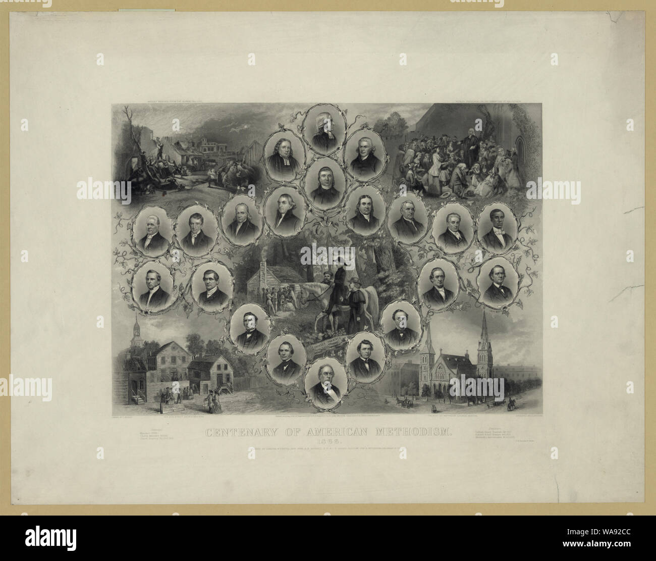 Centenary of American methodism 1866 Stock Photo - Alamy