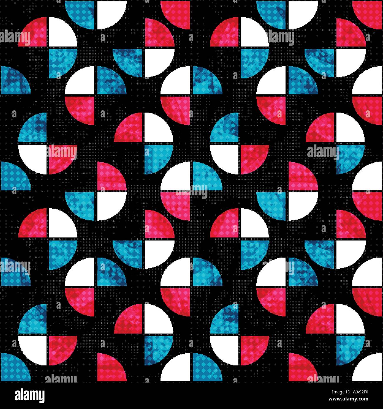 blue white red polygons on a black background grunge effect seamless ...