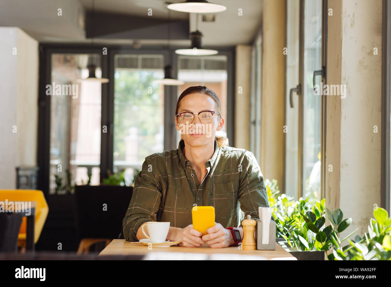 Nice looking man drinking coffee hi-res stock photography and images ...