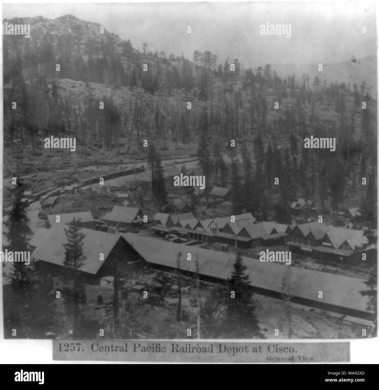 Central Pacific Railroad depot at Cisco - General View Stock Photo - Alamy