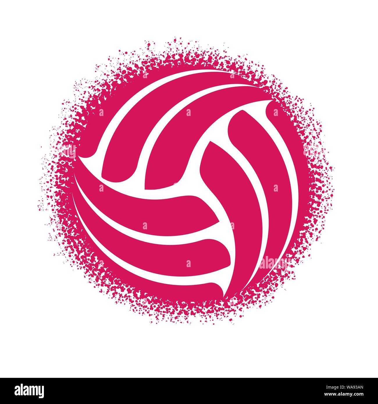 Volleyball abstract symbol isolated on white background Stock Vector ...