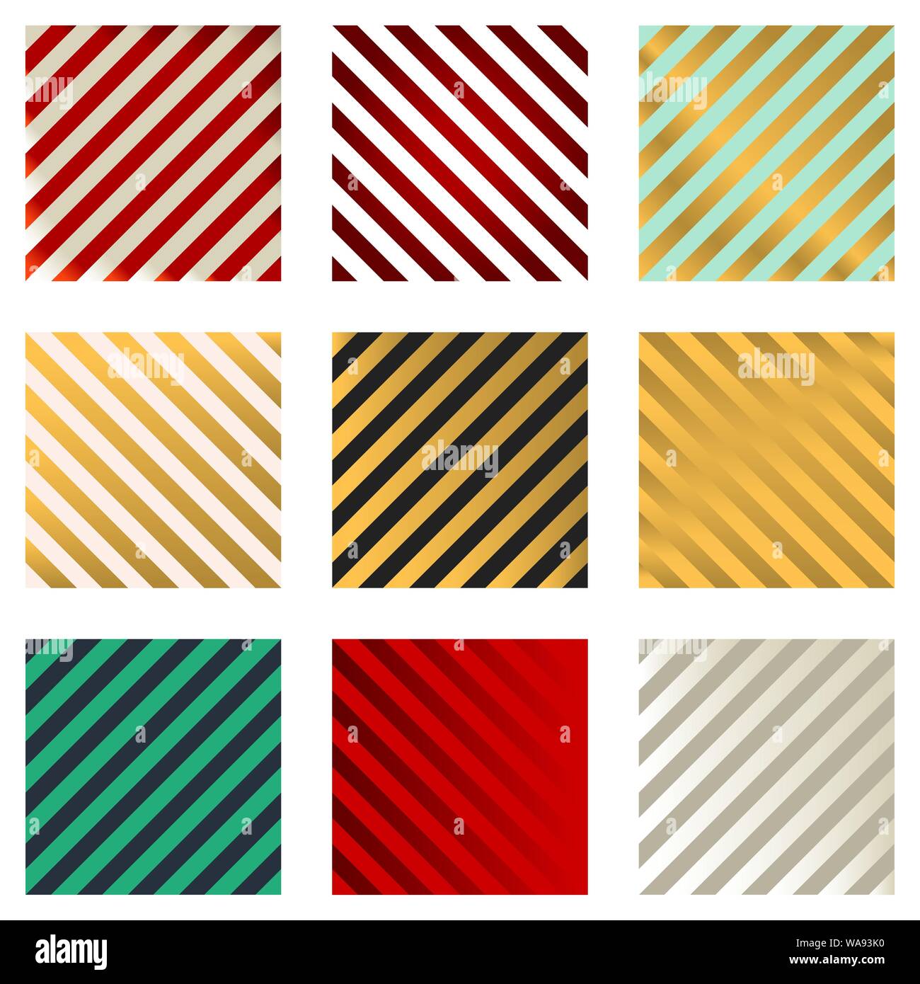 Vector illustration. Diagonal stripped band background in several ...