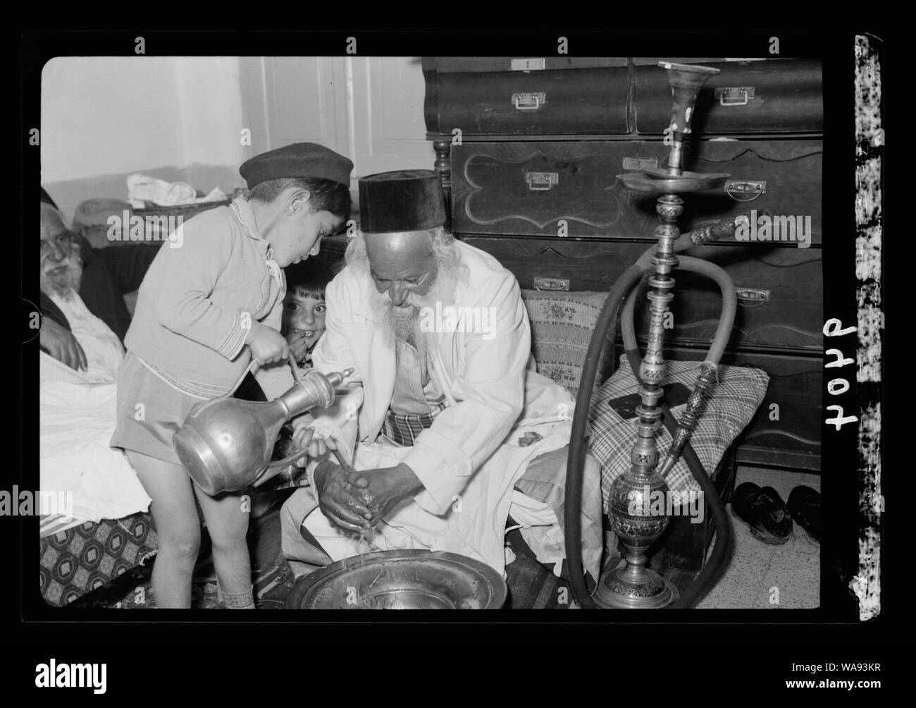 Ceremony of eating the Passover, Yemenite family, April 3, 1939 ...