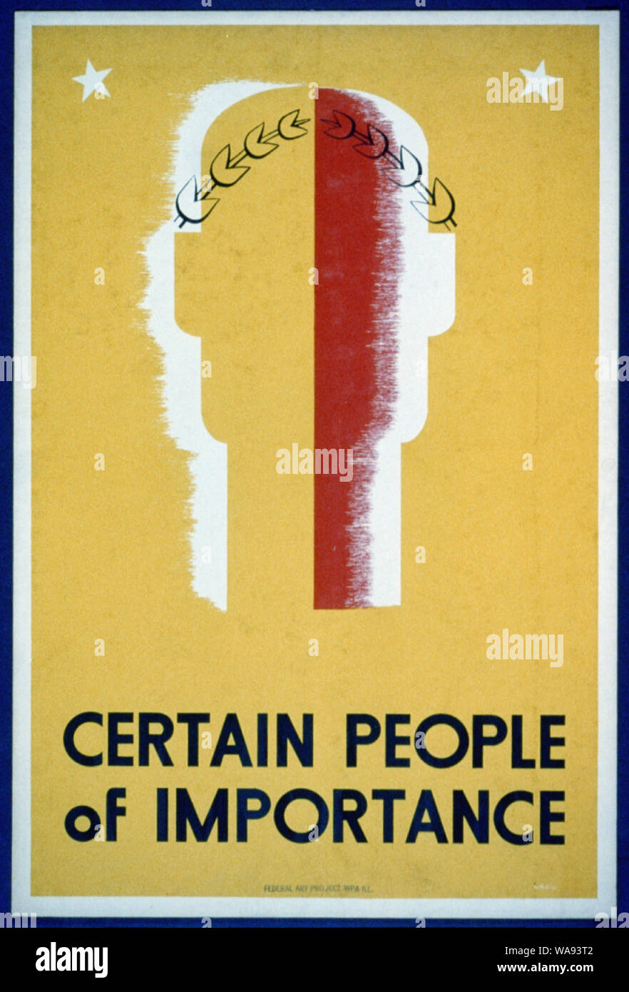 Certain people of importance Abstract: Poster showing head with laurel ...