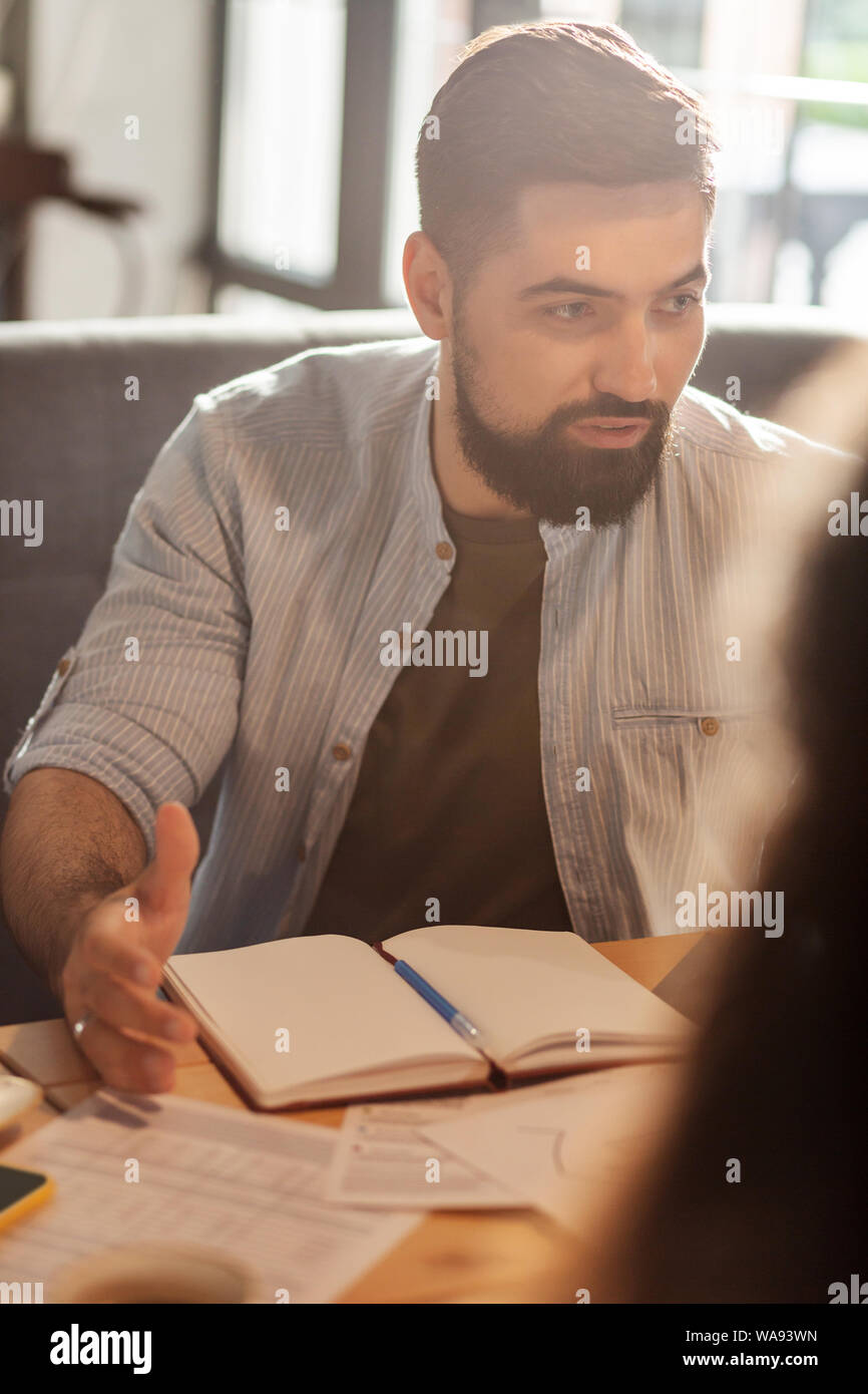 Smart handsome man sharing hi-res stock photography and images - Alamy