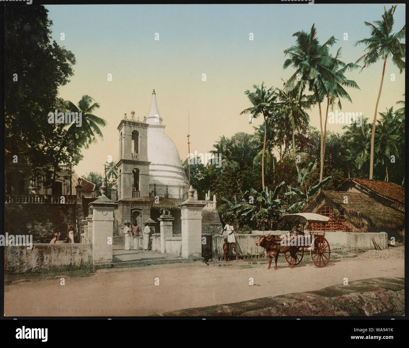 Ceylon. Temple of Buddha on the Road to Gall Stock Photo - Alamy