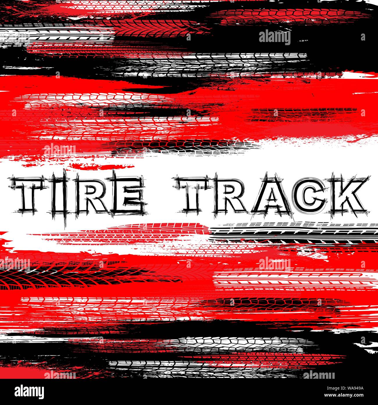 Black and red tire track grunge lines background Stock Vector Image ...