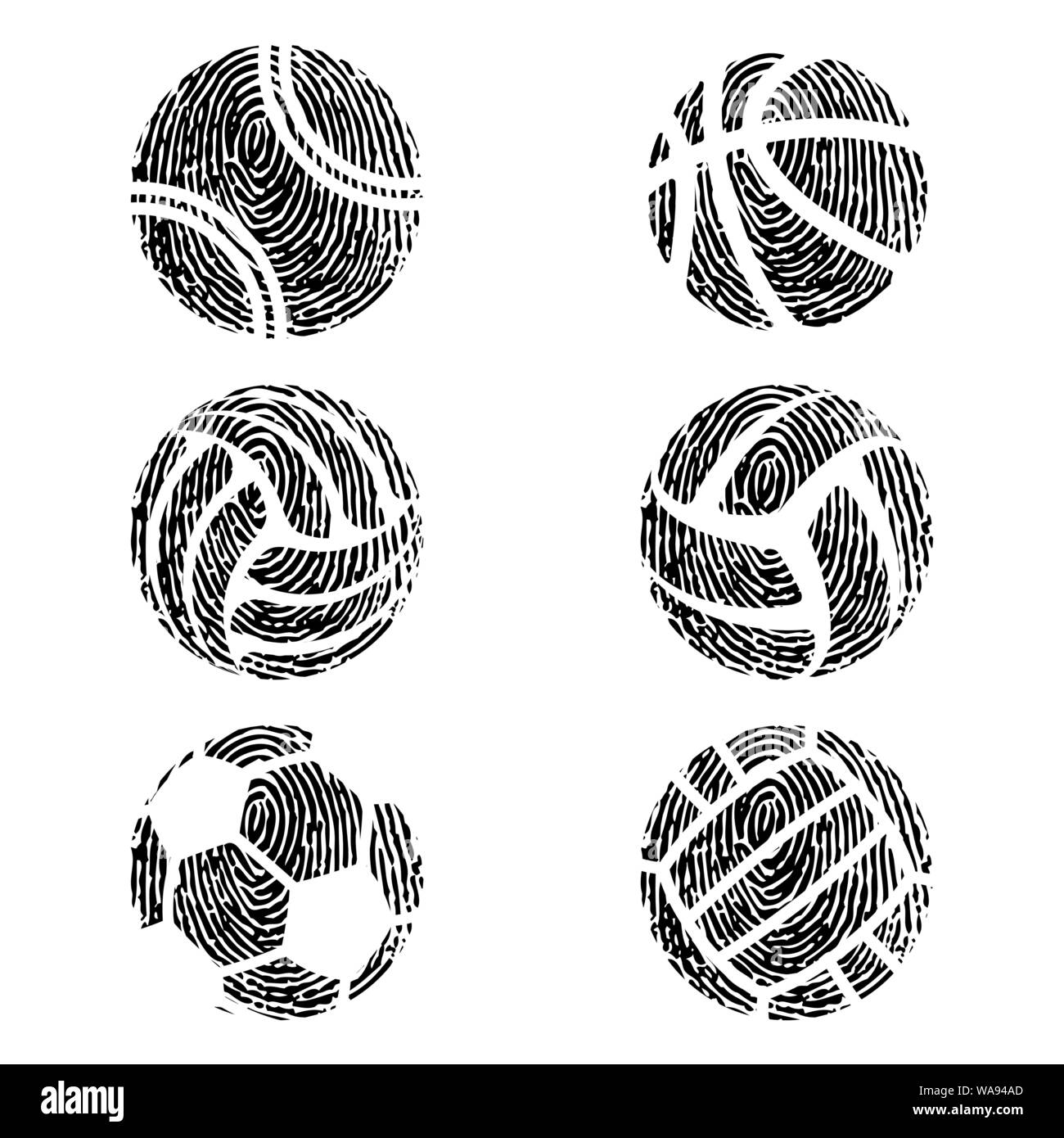 Dna fingerprint different Stock Vector Images - Alamy