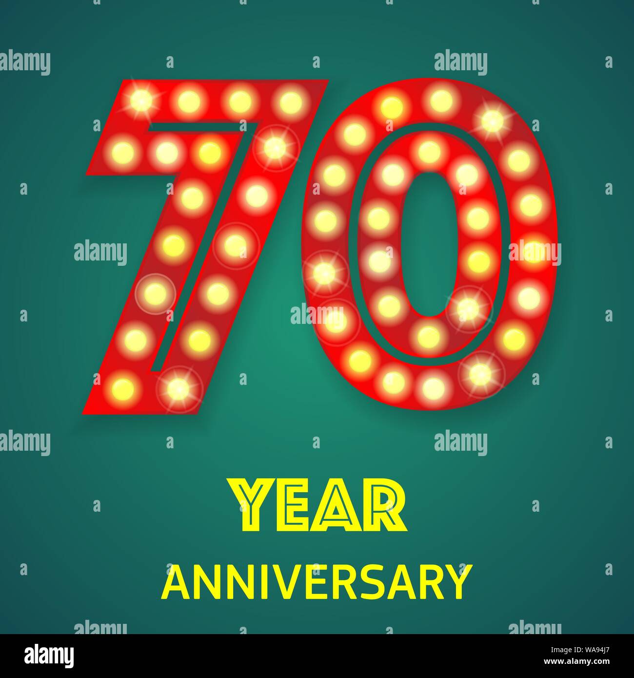 Number seventy light Stock Vector Images - Alamy