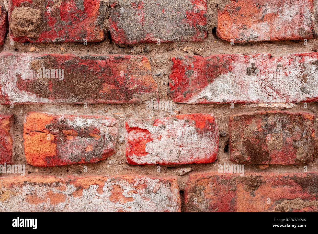 Texture of a brick wall with cracks and scratches which can be used as ...