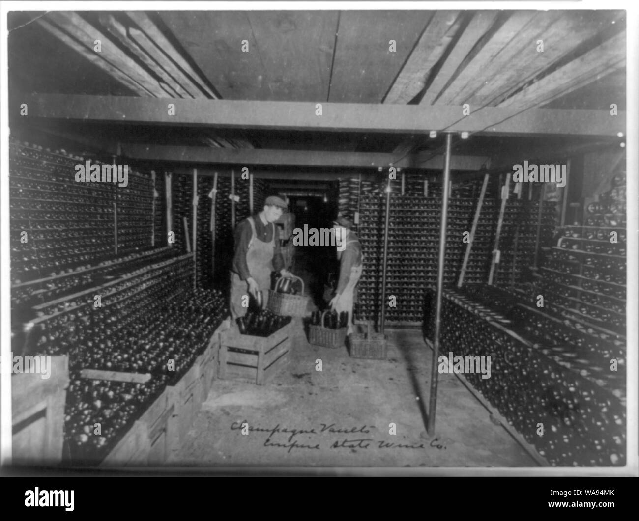 Champagne vaults of the Empire State Wine Co Stock Photo - Alamy