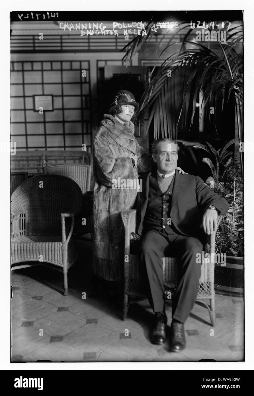 Channing Pollock & dau Helen Stock Photo - Alamy