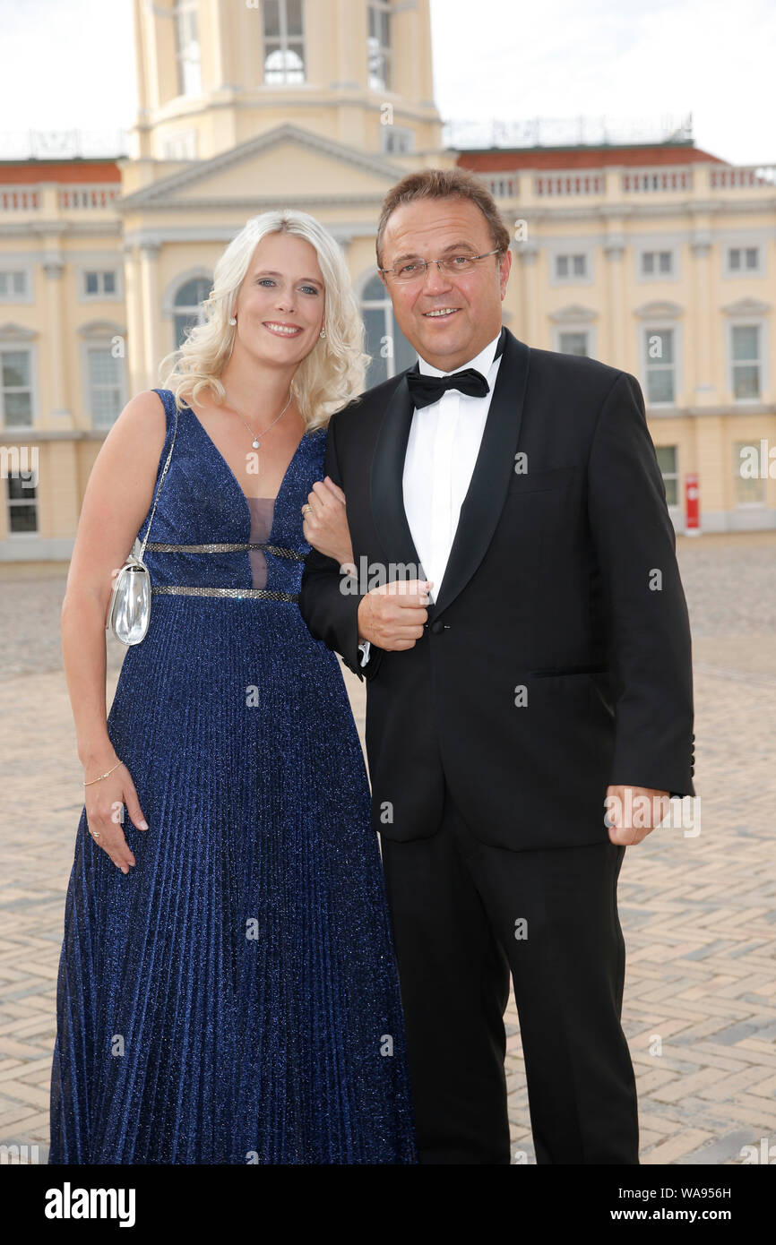 17 August 2019, Berlin: Hans-Peter Friedrich with his wife Diana at the ...