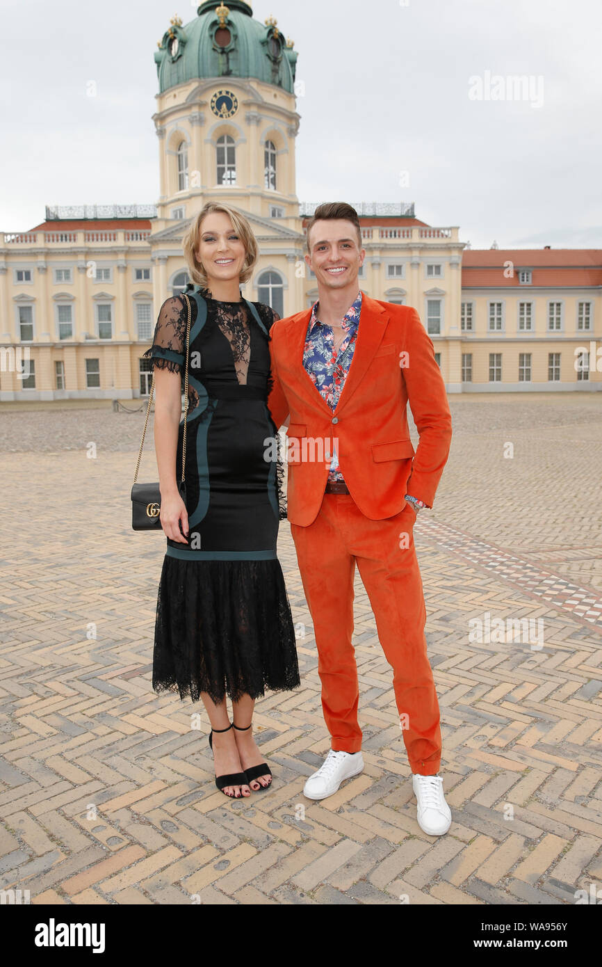 17 August 2019, Berlin: Victoria Jancke and Maxim Sachraj at the Press ...