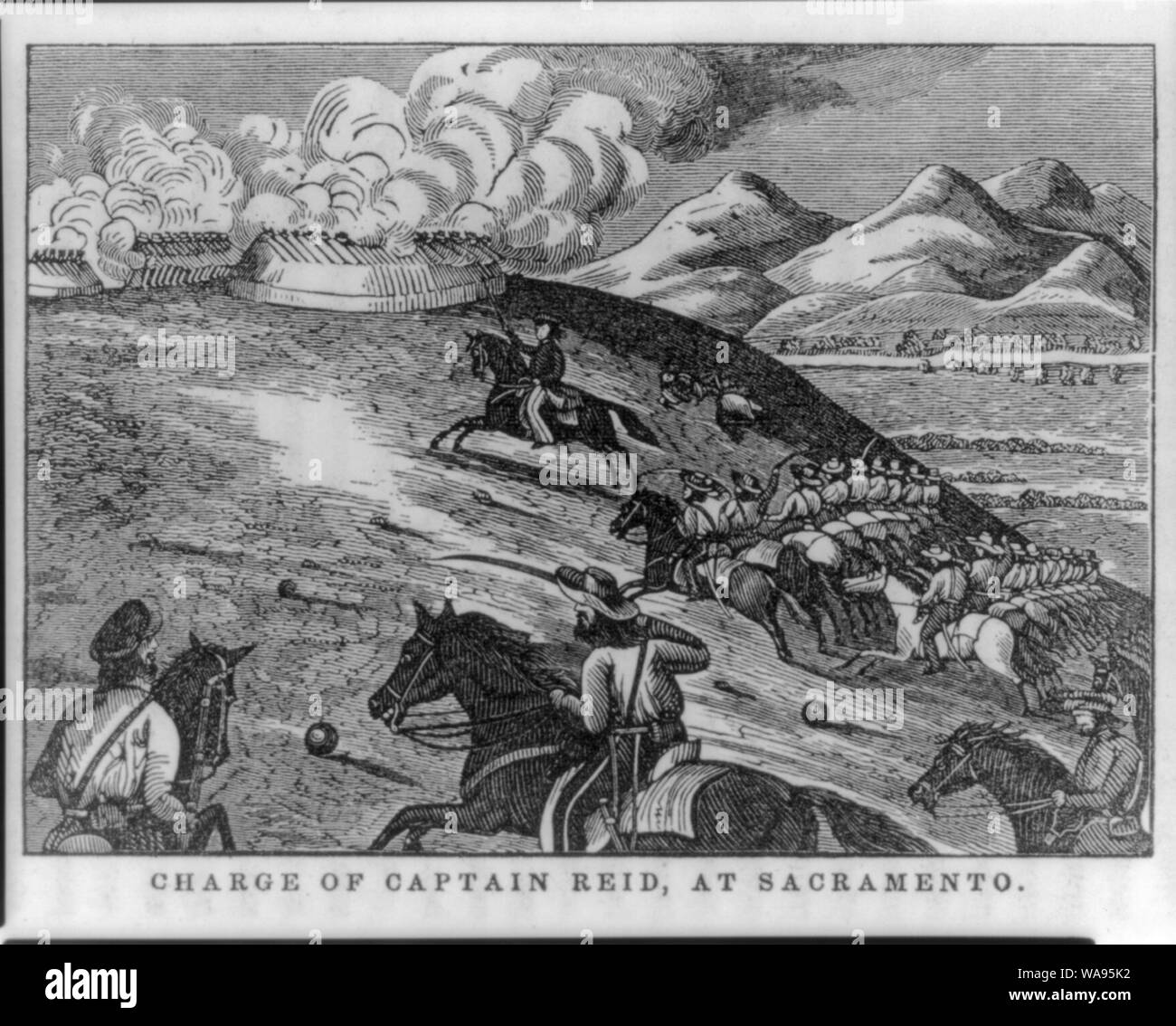 Charge of Captain Reid, at Sacramento Stock Photo - Alamy