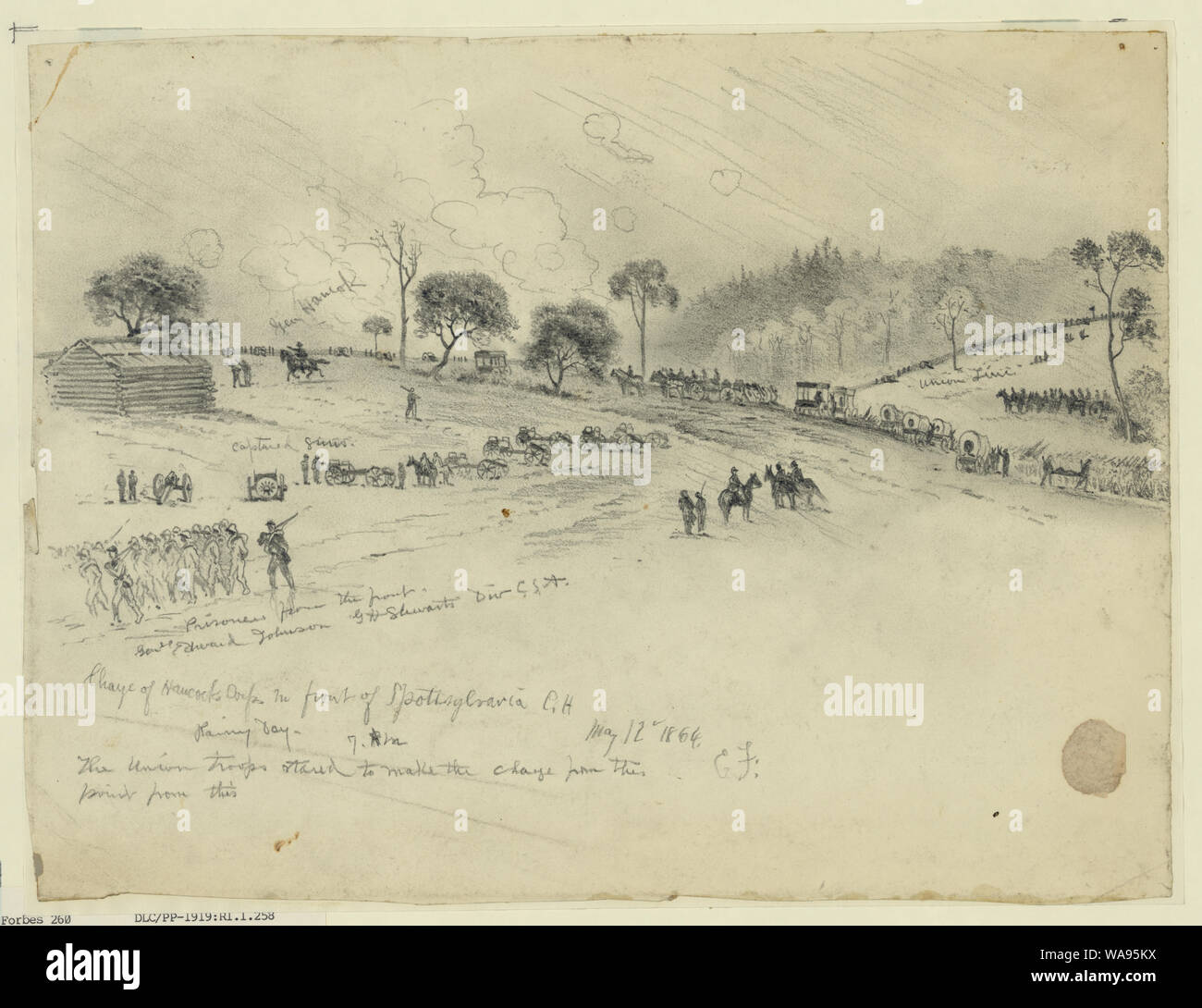 Charge of Hancock's Corps in front of Spottsylvania [sic] Court House ...