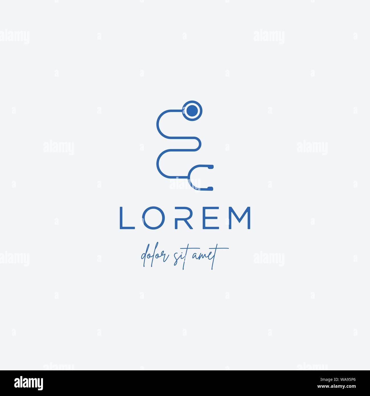 stethoscope e letter logo vector design Stock Vector Image & Art - Alamy