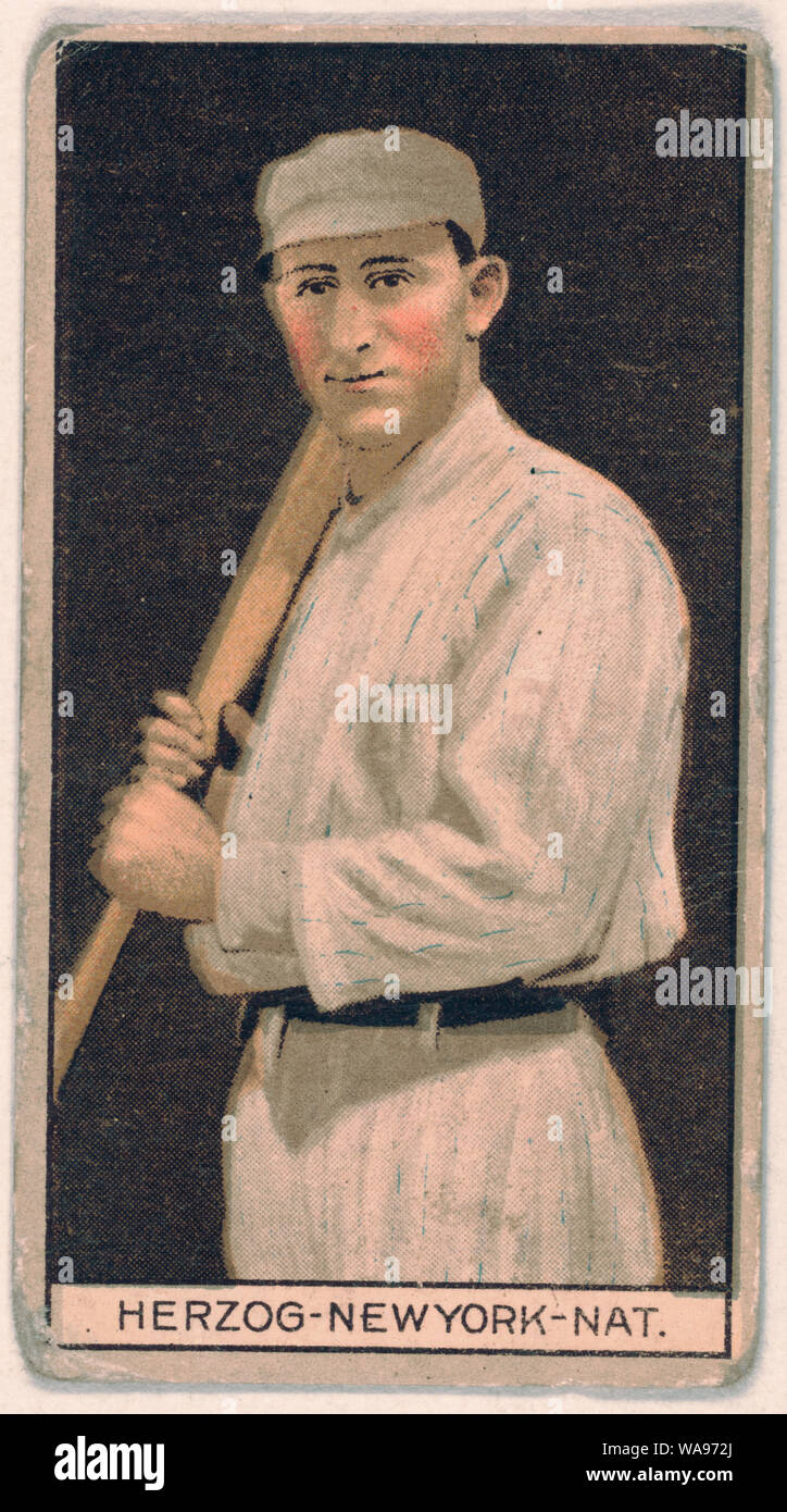 Charles Herzog, New York Giants, baseball card portrait Stock Photo - Alamy