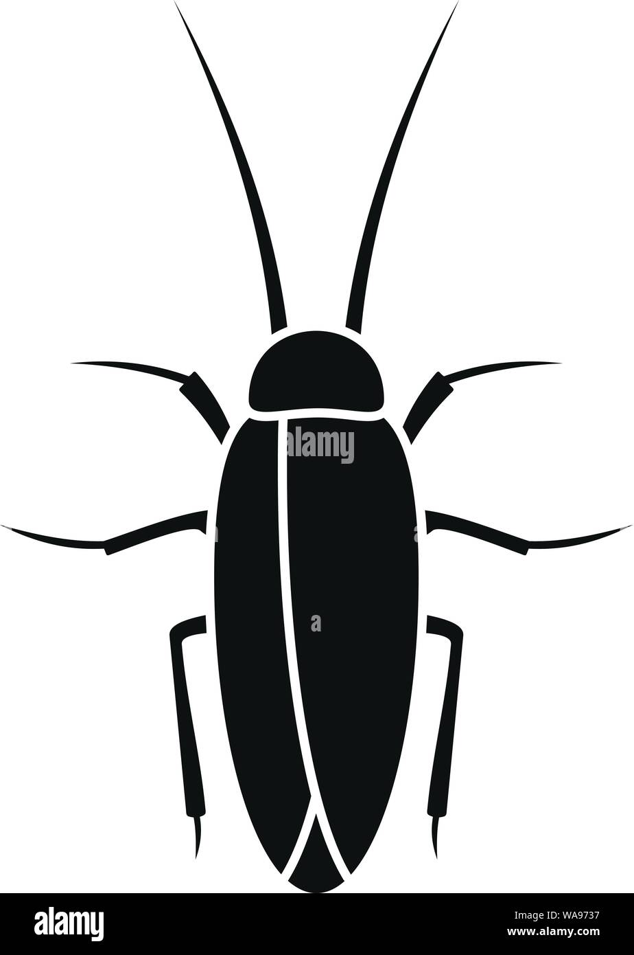 Cockroach insect icon. Simple illustration of cockroach insect vector ...