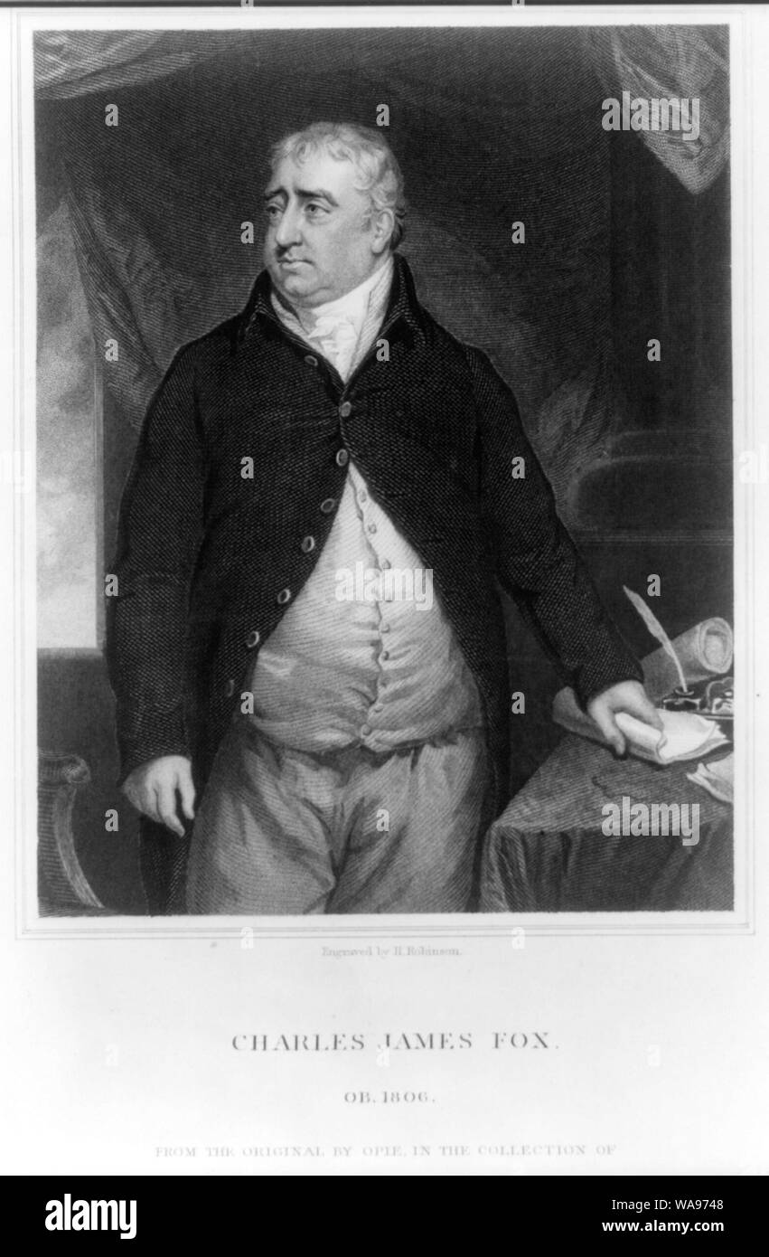 Charles James Fox, three quarter length portrait Stock Photo - Alamy