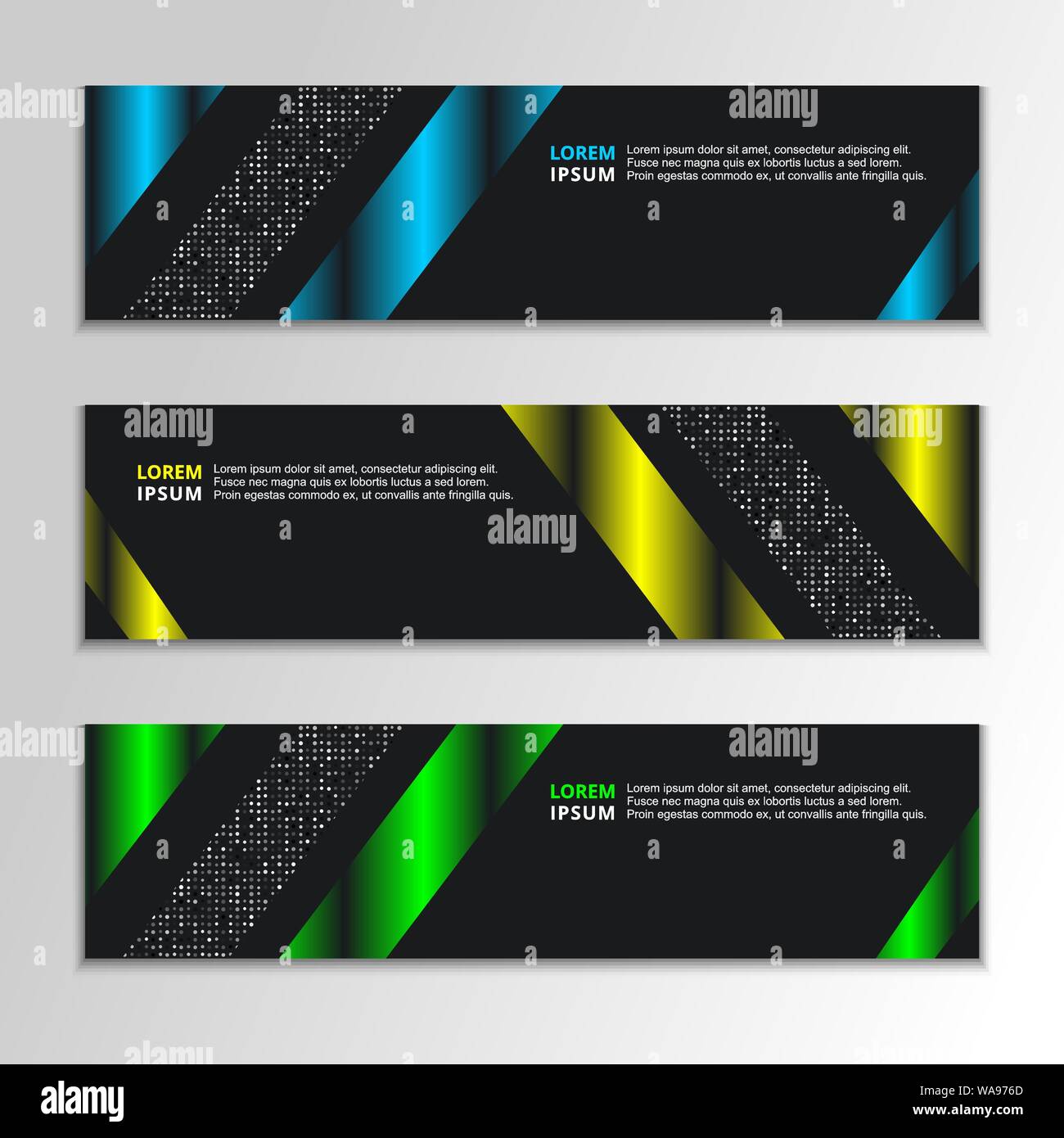 Black Background Banner with Glowing neon template, modern design ...