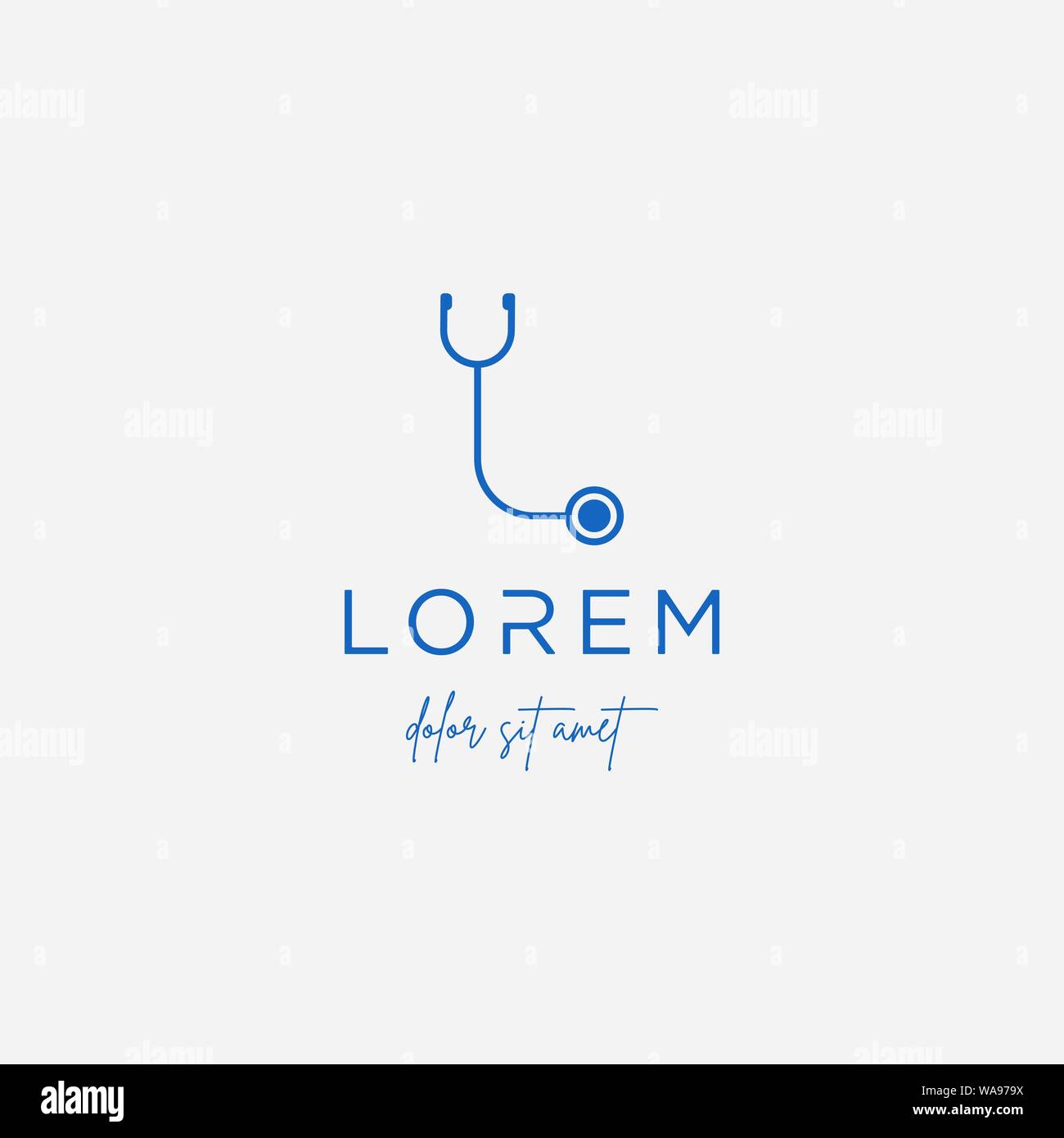 Stethoscope l letter logo vector design Stock Vector Image & Art - Alamy