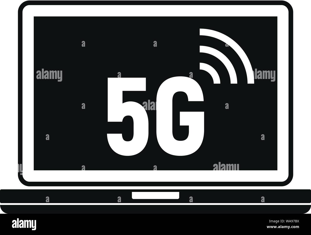5g laptop icon. Simple illustration of 5g laptop vector icon for web ...