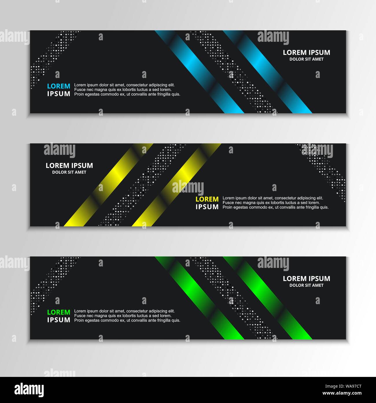 Black Background Banner with Glowing neon template, modern design ...