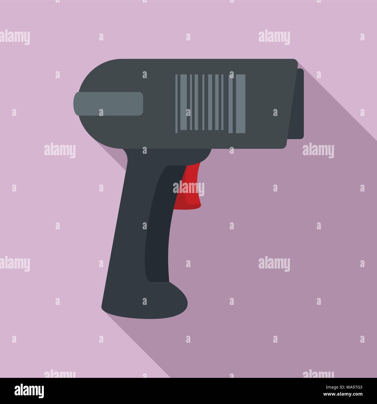 Scan pistol icon. Flat illustration of scan pistol vector icon for web ...