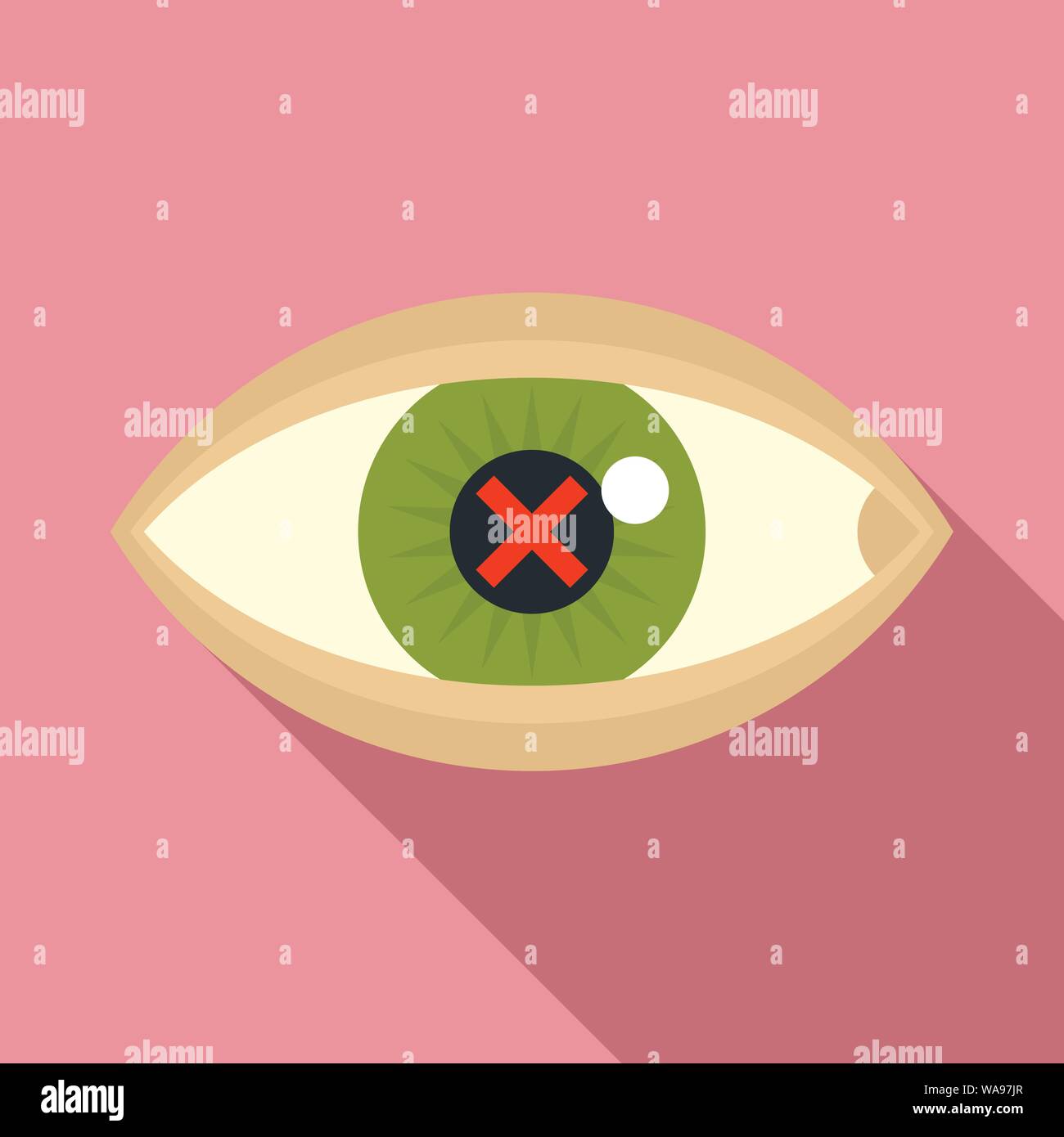 Confuse human eye icon. Flat illustration of confuse human eye vector ...