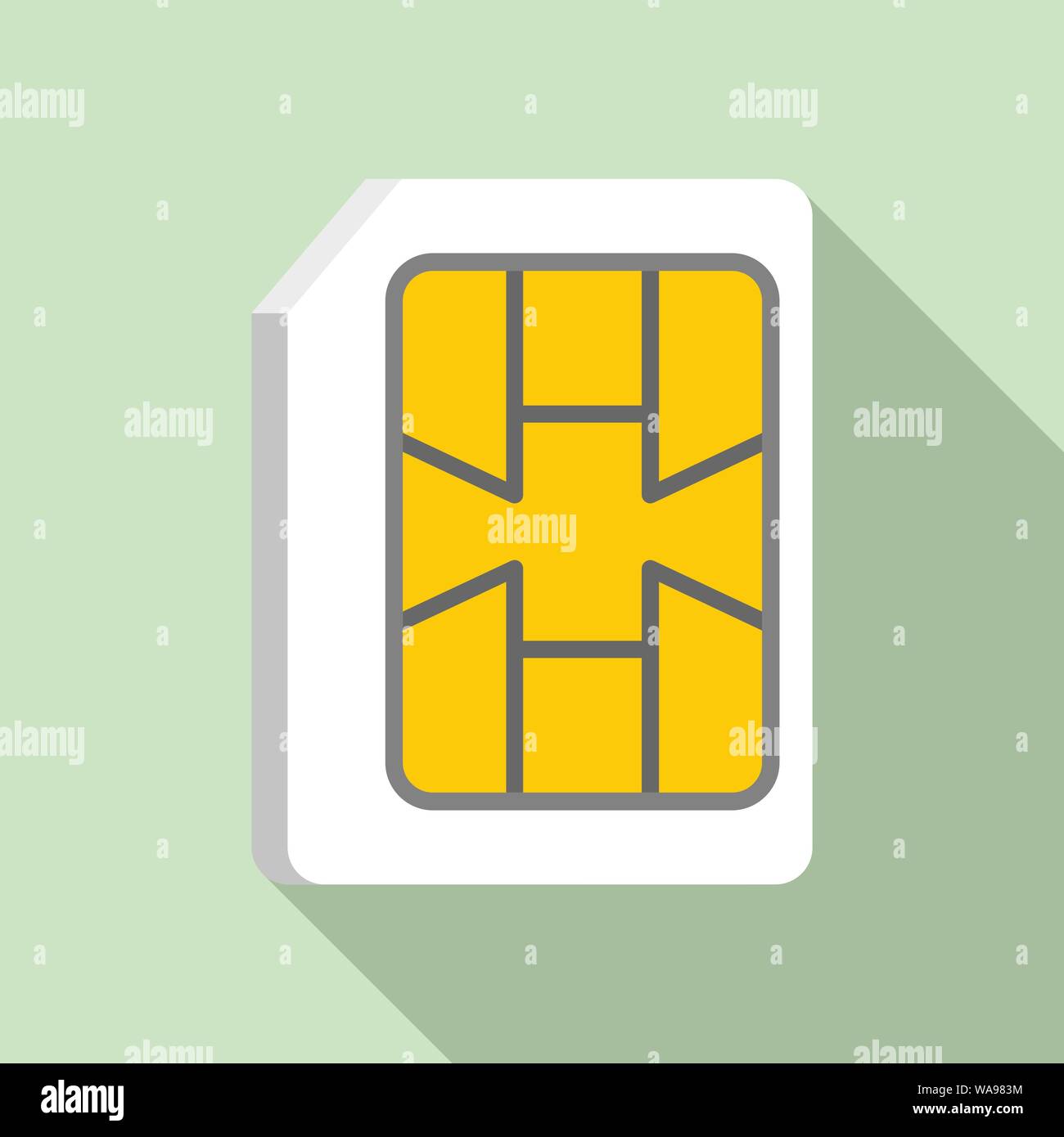Lte sim card icon. Flat illustration of lte sim card vector icon for ...