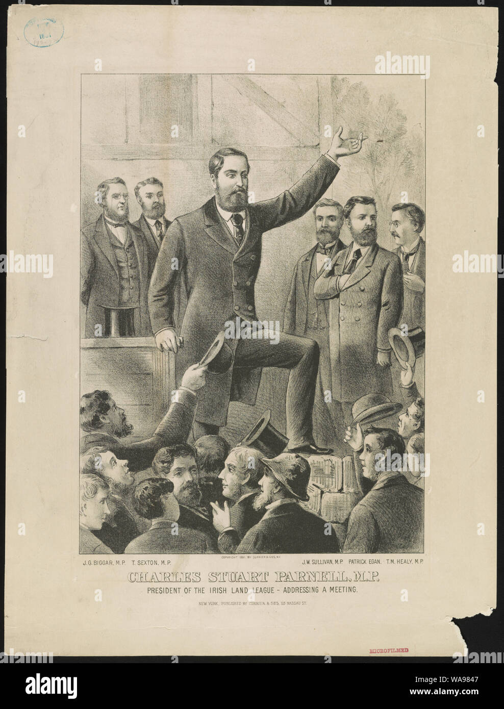 Charles Stuart Parnell, M.P. president of the Irish Land League ...