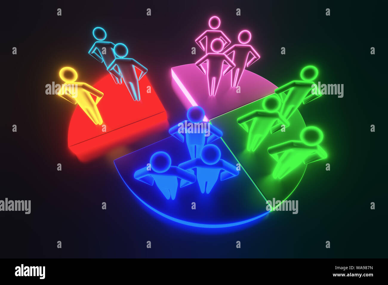 Businesspeople Analyzing Market Segment Different Groups Of 3D Men businesspeople-analyzing-market-segment-different-groups-of-3d-men