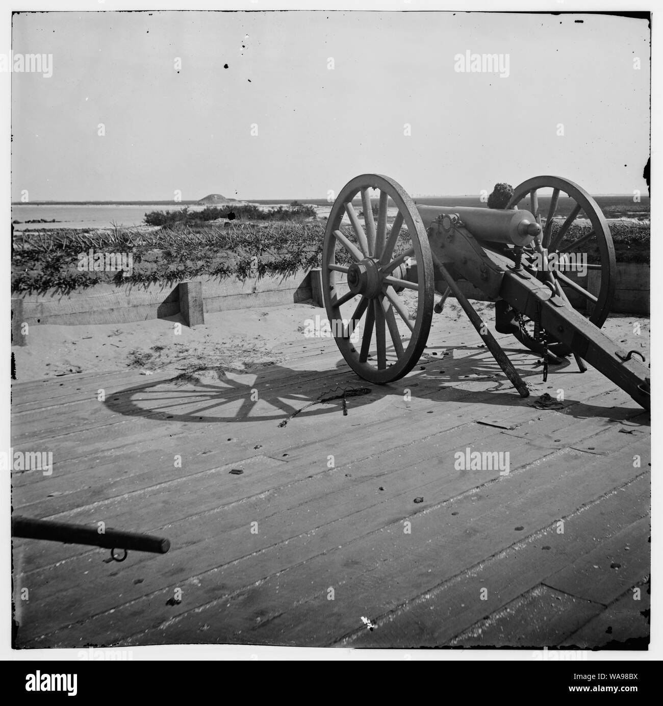 Charleston Harbor, South Carolina. View from parapet (east angle) of ...