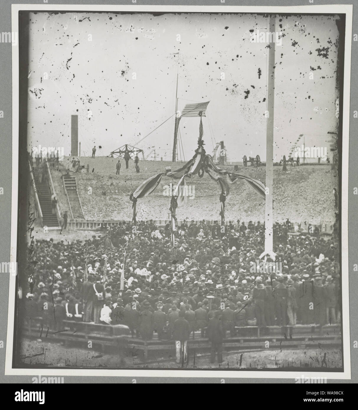 Charleston, S.C. April 14, 1865. Flag-raising ceremony, with Brevet Maj ...