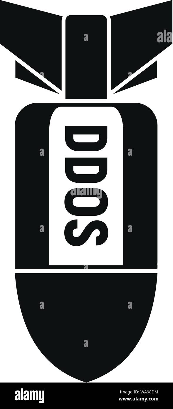 Dos hacker bomb icon. Simple illustration of dos hacker bomb vector ...