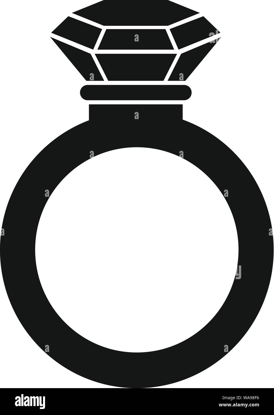 Crystal ring icon. Simple illustration of crystal ring vector icon for ...