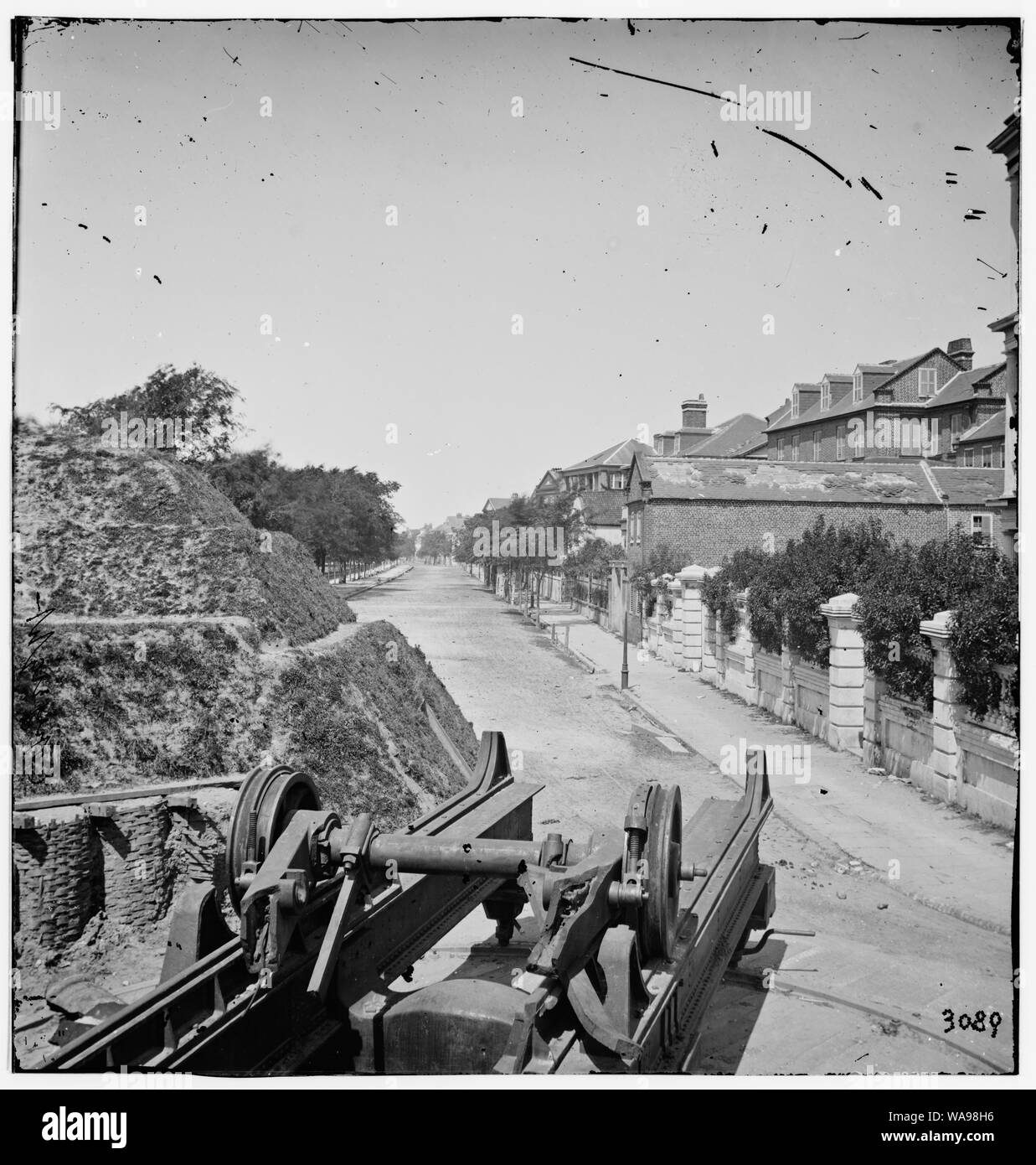 Charleston, S.C. South Battery; dismantled Blakely gun in foreground ...