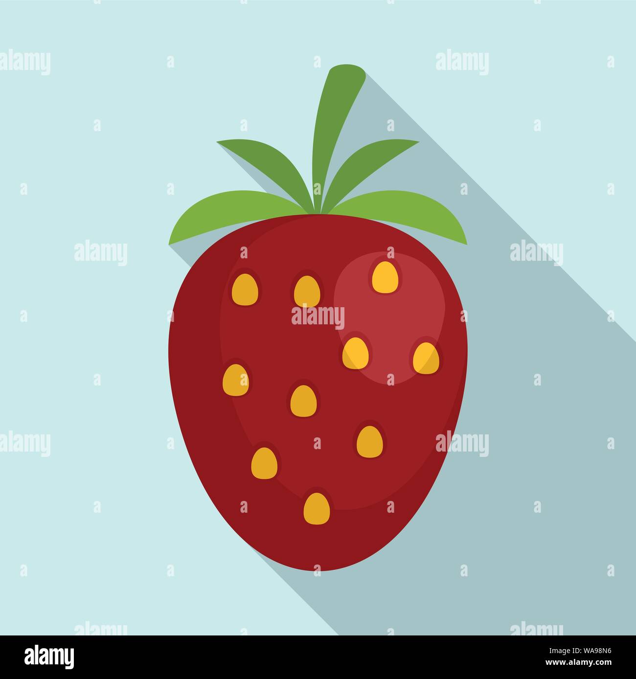 Strawberry icon. Flat illustration of strawberry vector icon for web ...