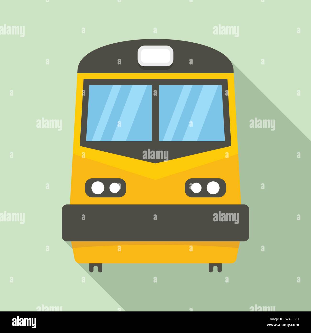 Front of train icon. Flat illustration of front of train vector icon ...