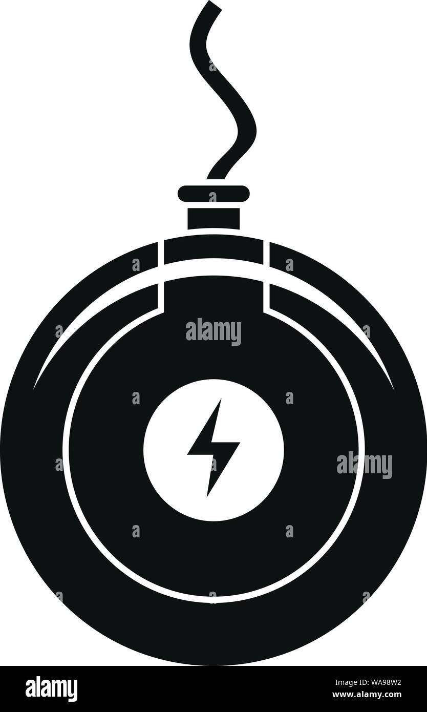 Round wireless charger icon. Simple illustration of round wireless ...