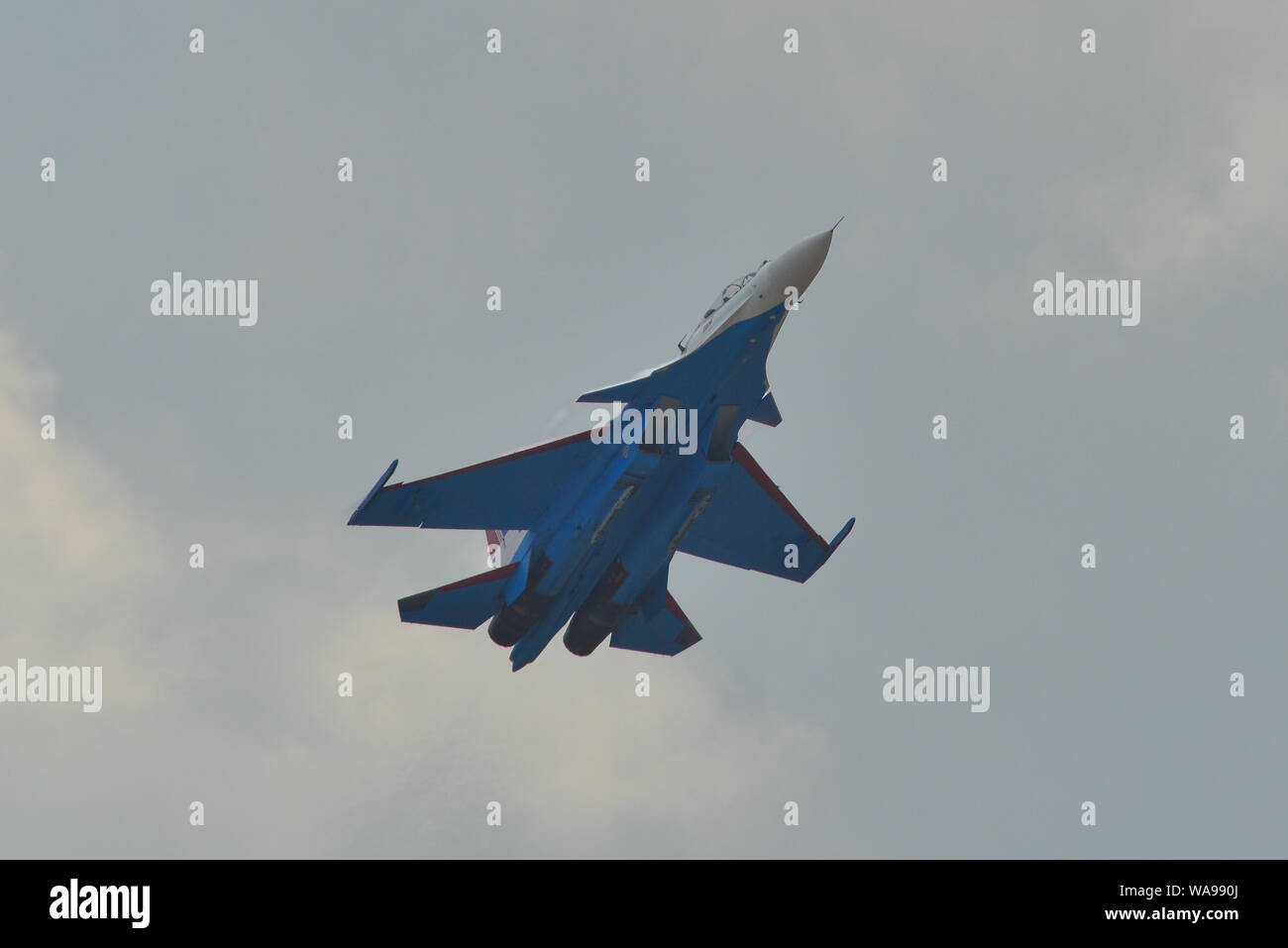 Fighter jet flying for display at the sunny day in summer Stock Photo ...