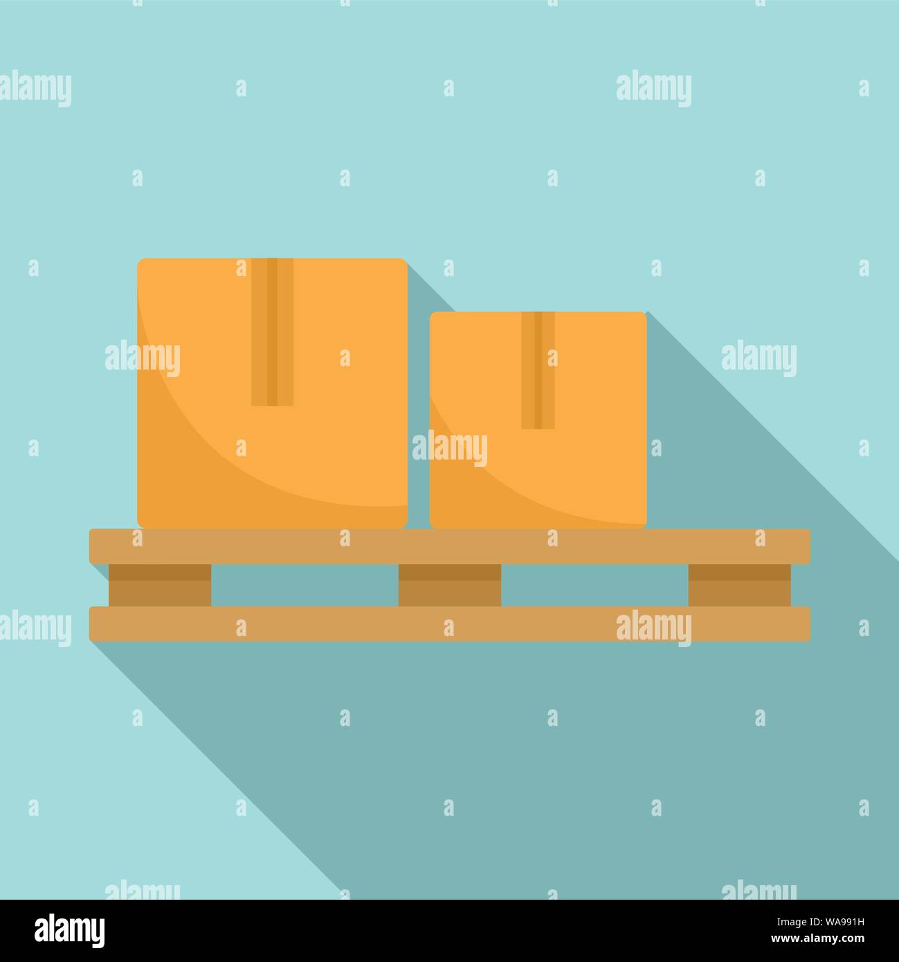 Warehouse padon icon. Flat illustration of warehouse padon vector icon ...