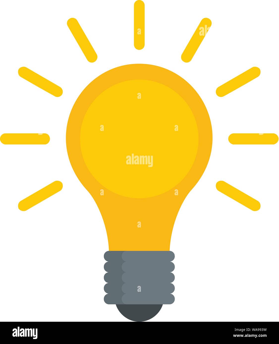 Light bulb icon. Flat illustration of light bulb vector icon for web design Stock Vector Image ...