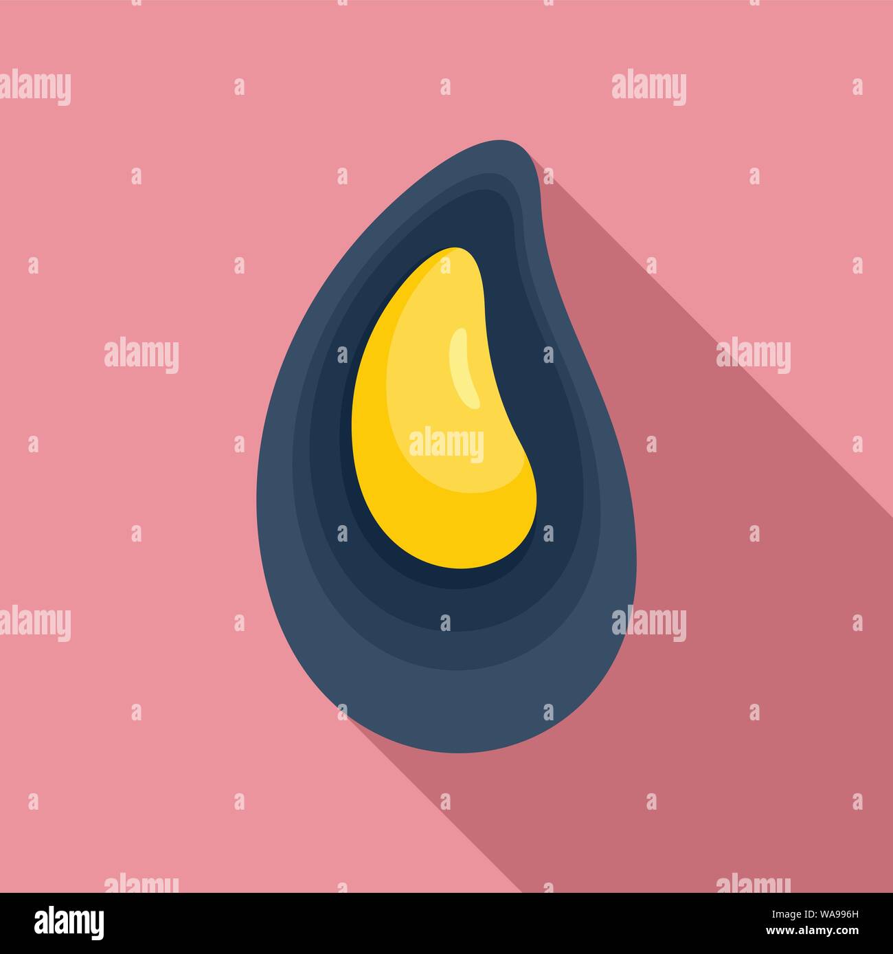 Mussels icon. Flat illustration of mussels vector icon for web design ...