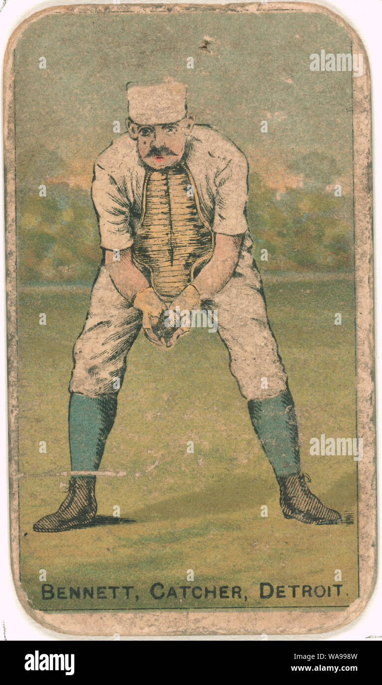 Charlie Bennett, Detroit Wolverines, baseball card portrait Stock Photo ...