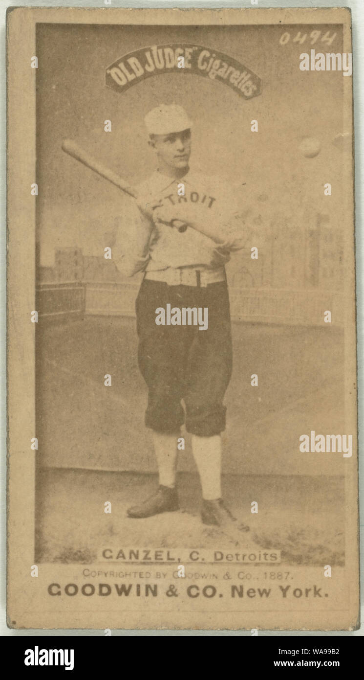 Charlie Ganzel, Detroit Wolverines, baseball card portrait Stock Photo ...